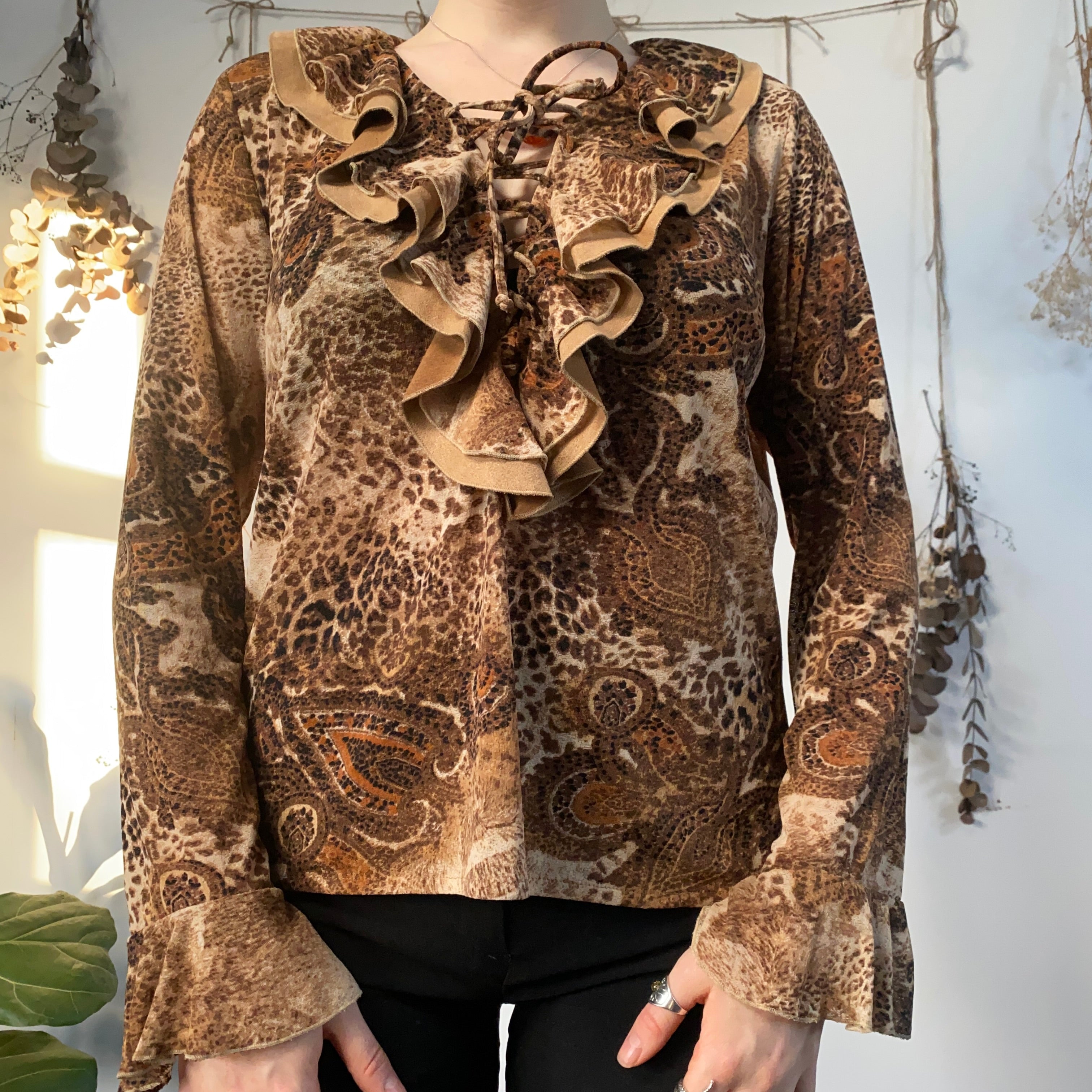 Earthy blouse - size XL – Of Earth Vintage