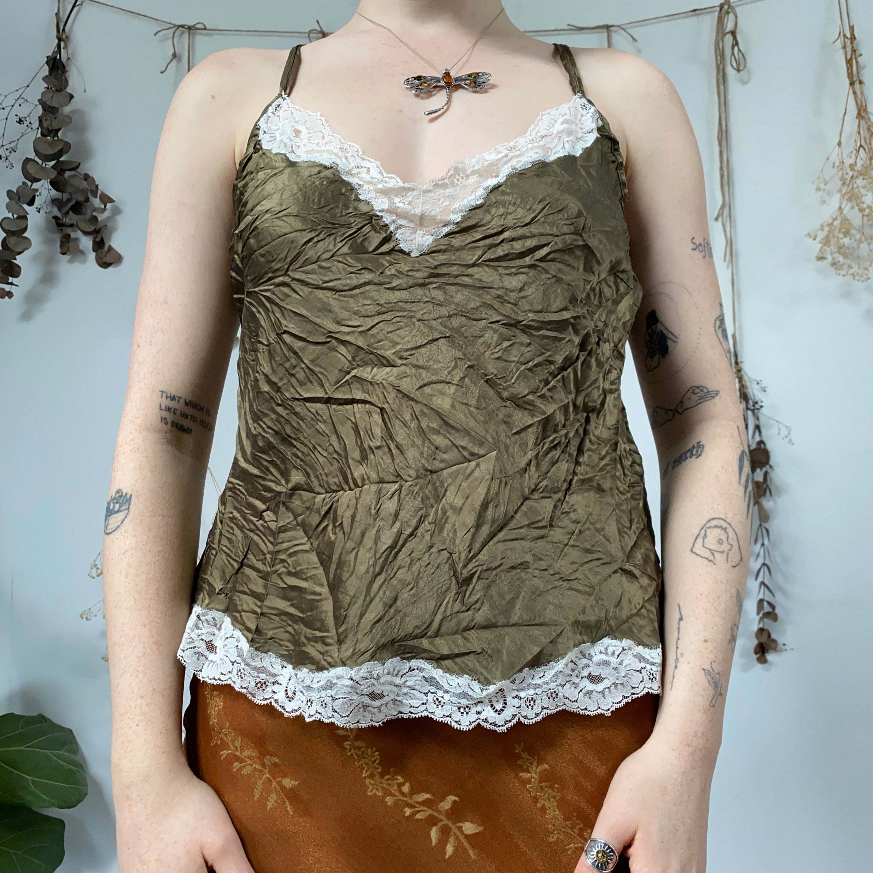 Olive cami - size L – Of Earth Vintage